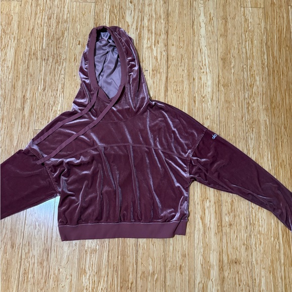 ALO Yoga | Tops | Alo Yoga Velvet Maroon Hoodie | Poshmark